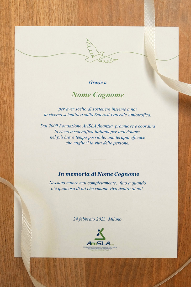 Pergamene in memoria - AriSLA