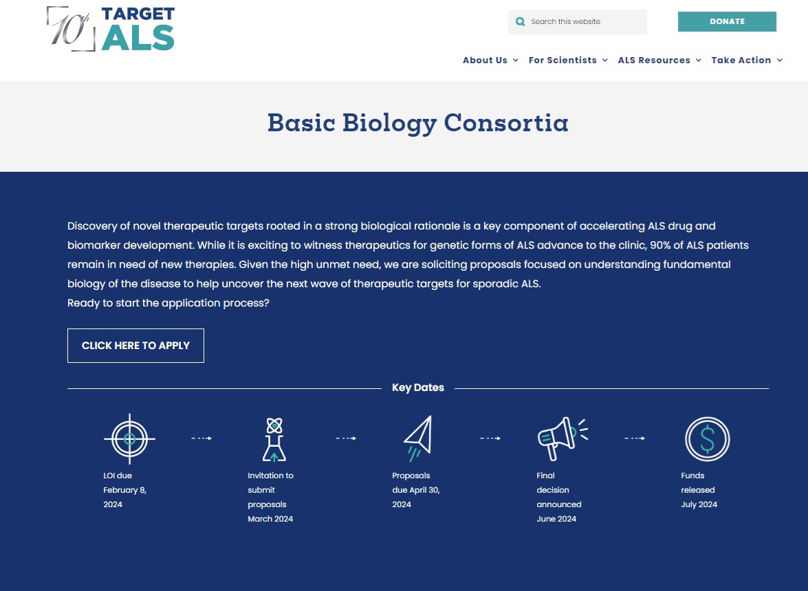 TARGET-ALS – Bando aperto per lettere di intenti - AriSLA
